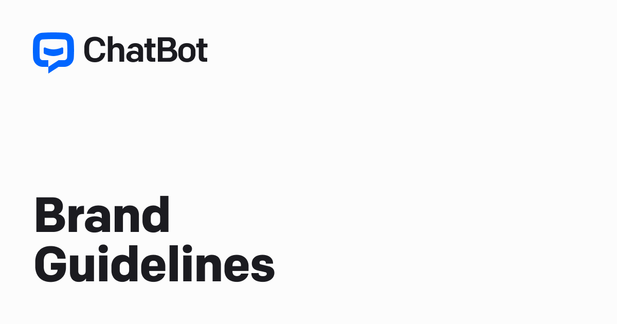 ChatBot Brand Guidelines